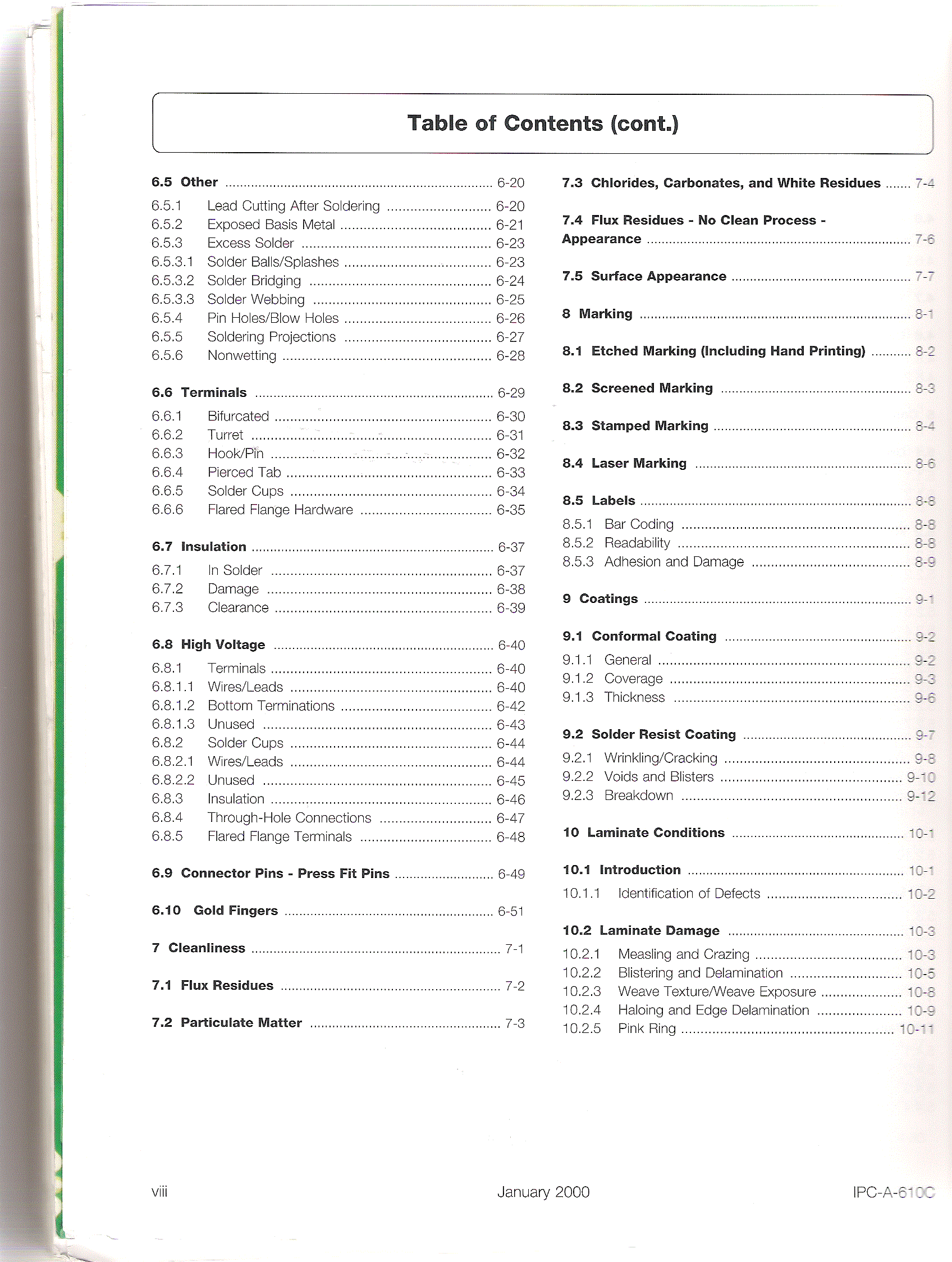 Acceptability of Electronic Assemblies, Mechanical Assemblies ...